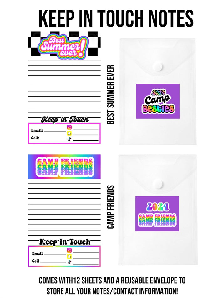 Keep In Touch Notes – Camp and S'more